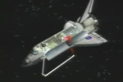 HEAT SHIELD TILES ON SPACE SHUTTLE - Film & Video Stock